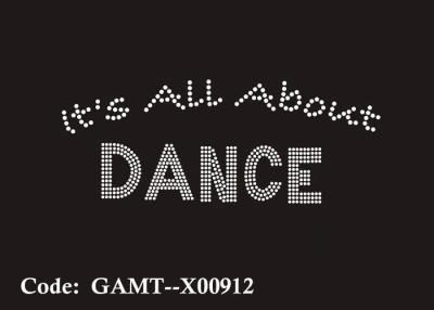 China GAMT--X00912 Rhinestone Transfer Designs for T-shirt / Hat / Bags, etc. for sale