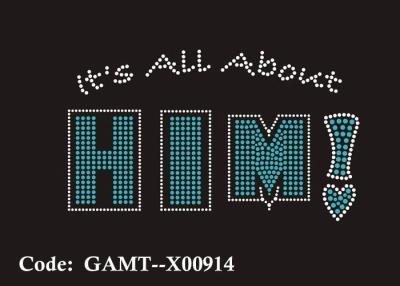 China GAMT--X00914 Rhinestone Transfer Designs for T-shirt / Hat / Bags, etc. for sale