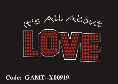 China GAMT--X00919 Rhinestone Transfer Designs for T-shirt / Hat / Bags, etc. for sale