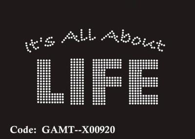 China GAMT--X00920 Rhinestone Transfer Designs for T-shirt / Hat / Bags, etc. for sale