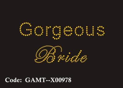 China GAMT--X00978 Rhinestone Transfer Designs for T-shirt / Hat / Bags, etc. for sale