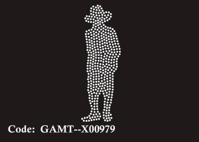 China GAMT--X00979 Rhinestone Transfer Designs for T-shirt / Hat / Bags, etc. for sale