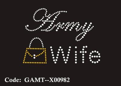 China GAMT--X00982 Rhinestone Transfer Designs for T-shirt / Hat / Bags, etc. for sale