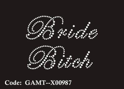 China GAMT--X00987 Rhinestone Transfer Designs for T-shirt / Hat / Bags, etc. for sale