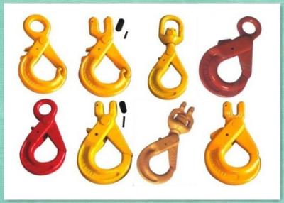 China Powder Plastified Construction Elevator Parts Self Locking Safety Hook for sale
