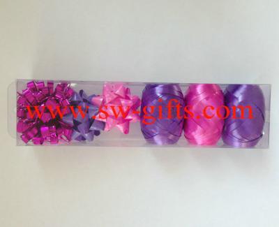 China Gift Decorative Plastic Ribbon Bow Metallic PP bow & Ribbon Christmas accessory for sale