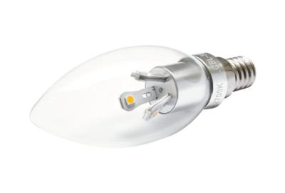 China CRI80Ra 2200K warm white 3W  LED Candle Bulb Candle  Bend-tip candle for sale
