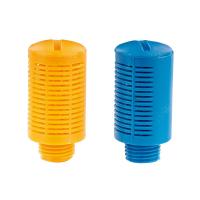 China Plastic G Thread Pneumatic Muffler Silencer 4-16mm Tube Size 1.5MPa Pressure Brass Nickel Plated for sale