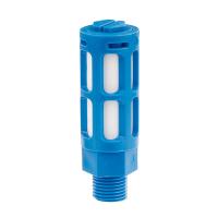 China Plastic G Thread Pneumatic Muffler Silencer 4-16mm Tube Size 1.5MPa Pressure Brass Nickel Plated for sale