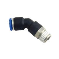 China PLH 45° Elbow Female One Touch Pneumatic Fitting PT Thread 4-16mm Tube Size 1.5MPa Pressure for sale
