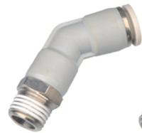 China PLH 45° Elbow Female One Touch Pneumatic Fitting PT Thread 4-16mm Tube Size 1.5MPa Pressure for sale