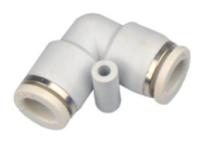 China PV Equal Elbow Push-in Plastic Tube Fitting 4mm-16mm Gray for Pneumatics for sale