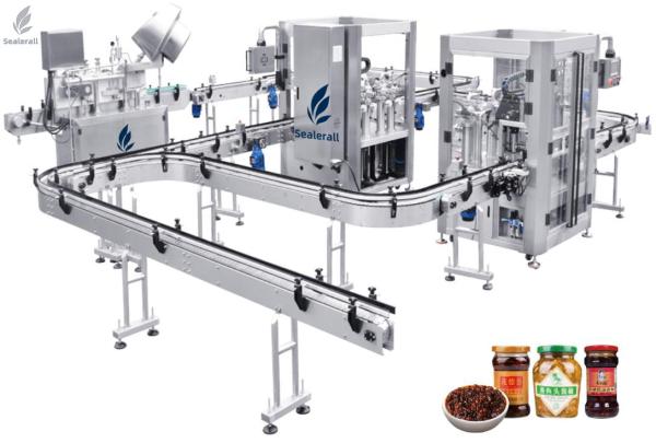 Quality High Speed Sauce Filling Production Line Automatic Food Filling Machine Simple for sale