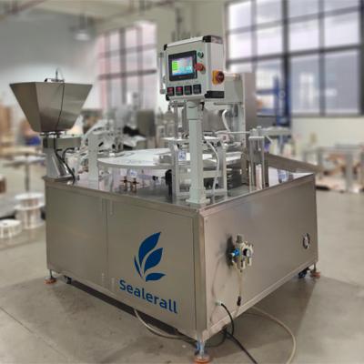 China Paste Cup Filling Sealing Machine 1000-1200 Cups/Hour SS304 Body for sale