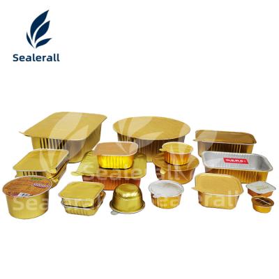 China Aluminum Foil Automatic Tray Sealer Lunch Box Sealing Machine 1.5KW-5KW for sale