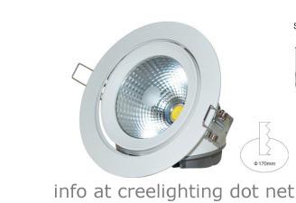 China 15W LED downlights 85 Lm/W Epistar COB Chip AC100-240V 50-60Hz for sale