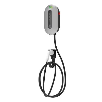 Китай AC 7кВт 11кВт 22кВт зарядное устройство для электромобилей Стенная зарядная станция CE тип-2 тип-1 розетка Public Ocpp Электромобильная зарядная станция продается