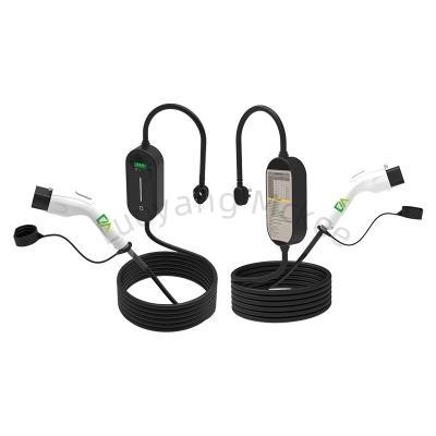 China 6-32A Current Adjustable 3.5kW 7kW 11kw AC Home Portable Electric Car Charger Type 2 Electric Car Charger for sale