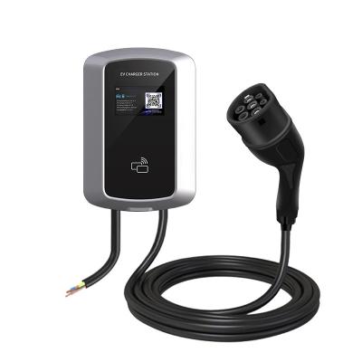 Cina Caricabatterie a corrente alternata commerciale 7KW EV Tipo 2 EV Auto 14KW Intelligent Voice-Controlled Charger IP55 Safe EV Charger AC con bilanciamento del carico in vendita