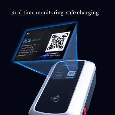 Cina Caricabatterie a corrente alternata commerciale 7KW EV Tipo 2 EV Auto 14KW Intelligent Voice-Controlled Charger IP55 Safe EV Charger AC con bilanciamento del carico in vendita