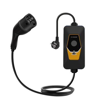 China 16A 3.5KW Smart Portable Ev Charger Type 1 / Type 2  / GBT Portable Ev Charger for Electric Car With 5 Ev Charger Plug for sale