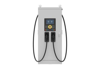 China 160kW DC Fast Dual-Gun Electric Vehicle Charger, IP54 protection rating, equipped with 7-inch touch screen and comprehensive safety protection. for sale