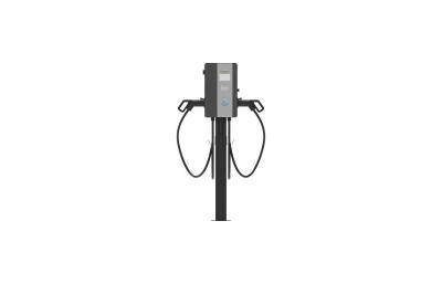 China 22kW Dual-gun Column-type AC EV Charger, suitable for indoor and outdoor use, with overload and short circuit protection for sale