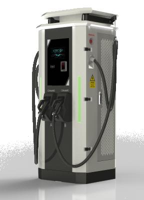 China 160kW Dual-gun Swing-arm DC Charger for New Energy Vehicles, Equipped with 10-inch Touch Screen and Short-circuit Safety Protection for sale