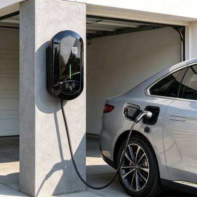 China R8 Residential Commercial EV Charger NACS Tesla Compatible Anti Salt Spray Wall mounted Pillar type AC Charging Station 11.5kw 48A 85V to 265V IP54 5.64 inch LCD Display for sale