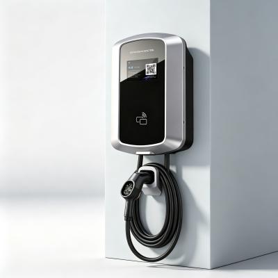 China Type1 Compatible J8 EV Charging Station Anti Salt Spray Wall mounted Column mounted AC Charger 7.6kw 32A 85V to 265V IP54 5.64 inch LCD Display Residential Commercial Deployment for sale