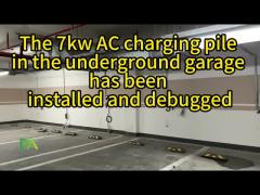 7KW 11KW 22KW シルバーコラム型 シングルガン電気自動車 AC充電台