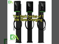 Home Commerciële Zwarte Kolom Elektrische Voertuig Charger Type 2 7kw 11KW 22kw Draagbare laadstation Met RFID OCPP