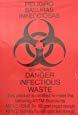 Rollpak Biohazard LLDPE Waste Disposable Bag, Qty 20 bags, 12-16 Gallon Capacity, 24 W x 33 L, 1.30 mil, 33 micron, Red STX-2433RP