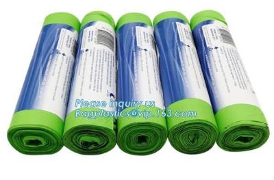 China Biodegradable & Compostable Transparent Poly Flat Bags On Roll With Paper Core For Supermarket for sale