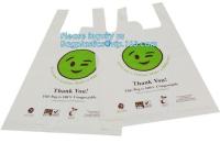 China Compostable Biodegradable Flat Garbage Bags 100% Corn Starch Custom Printed 13 Gallon for sale