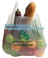 China Biodegradable Die Cut Handle Food Packaging Compostable Plastic Bag 100% Corn Starch for sale