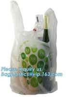 China Biodegradable Die Cut Handle Food Packaging Compostable Plastic Bag 100% Corn Starch for sale