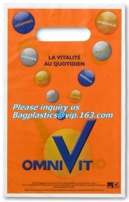 China Custom design plant based compostable biodegradable HDPE soft loop handle plastic shopping bag, flexi soft loop handle p for sale