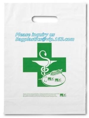 China Custom design plant based compostable biodegradable HDPE soft loop handle plastic shopping bag, flexi soft loop handle p for sale