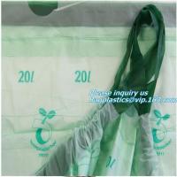 China Biodegradable Corn Starch Drawstring Laundry Bag 100% Compostable Eco Friendly Dry Cleaning Bag for sale