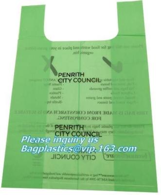 China Vest Carrier Plastic Biodegradable Shopping Bag with EN13432 Certificated, Vest Carrier Plastic Shopping Bags for sale
