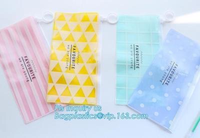 China Slider Zipper PVC Pouch Clear Vinyl PVC Zip lockk Bag, slider bag for underwear packaging slider zipper vinyl bag for clot for sale