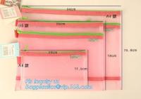 China A5 Plastic Mesh Zipper File Folder for Office Document Storage 13 Pocket for sale