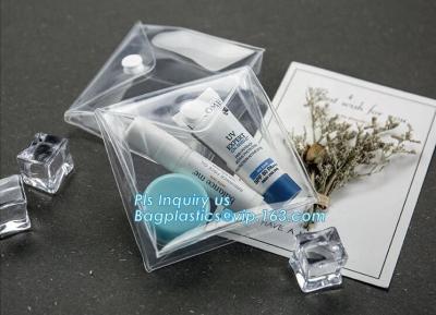 China Zip lockk bags for cosmetic puff automatic slider zipper bag, OEM clear PVC bag/ PVC slider bag/PVC zipper bag, Make Up Or for sale