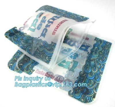 China No-toxic clear transparent pvc slider custom logo zipper bag, bag with slider nice plastic garment bag, slider zipper for sale
