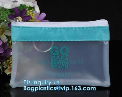 China Bikini Plastic Packaging Clear PVC Swimwear Wet Packaging Bag With Zipper, stand up slider Zip lockk bag for underwear bik for sale