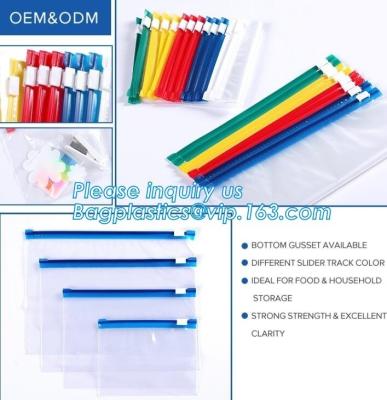 China slider Zip lockk bag doypack zipper/ECO-friendly slider bag, Slider Bags Stand Up Slider Bags For Food, frosted zipper loc for sale