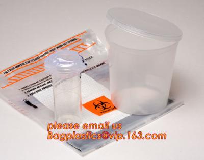 China eco-friendly ldpe medical zipper bag/biohazard specimen bag for Lab, lab specimen zipper bag, Lab guard biohazard specim for sale