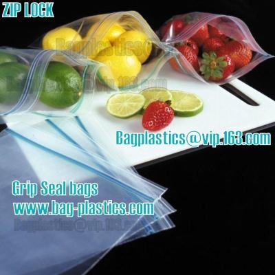 China Grip seal bags, Zipper, Zip, Zip Lock, Slider, Reclosable, Reusable, Resealable for sale