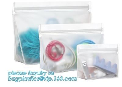 China ReZip Seal Reusable Storage Bag PEVA food/snack/lunch storage bag, Reusable zip seal leakproof peva food snack storage b for sale